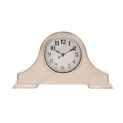 Mantel Clock 36cm - White - W3017