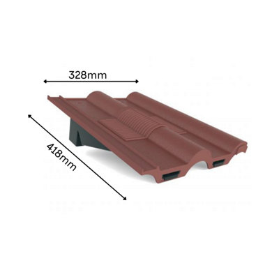 Manthorpe Antique Red Double Roman Roof Tile Vent & Adapter / Marley ...