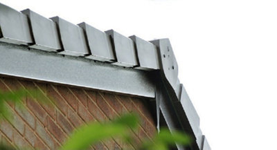 Manthorpe Dry Verge Roof Tile Plastic End Cap - Left Hand Grey