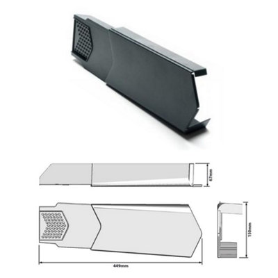 Manthorpe Dry Verge Roof Tile Plastic End Cap - Right Hand Grey