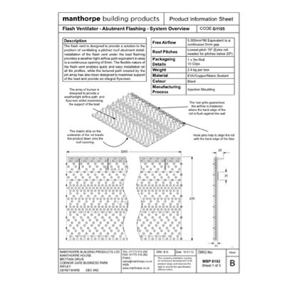 Manthorpe Flash Vent Roofing Lead Ventilation Abutment Flashing 3 ...