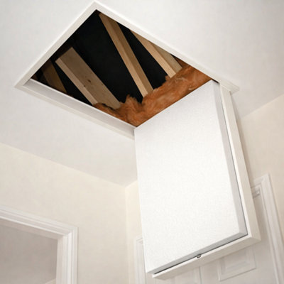 Manthorpe GL250-015-PU Insulated Loft Hatch, White Ceiling Access Hatch ...