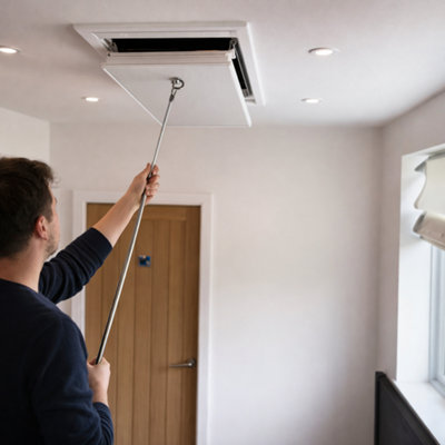 Manthorpe GL250-035-EPS Insulated Loft Hatch, White Ceiling Access ...