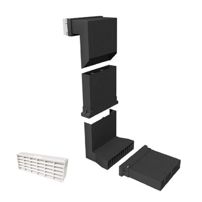 Manthorpe Telescopic Adjustable Underfloor Vent and Extensions White ...