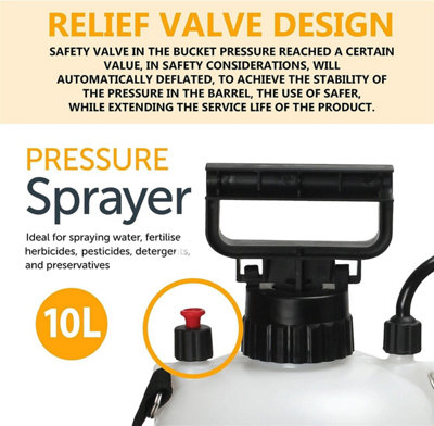MantraRaj 10L Garden Pressure Weed Spray Bottle Hand Pump Water Plant Sprayer Garden Hand Pump ...