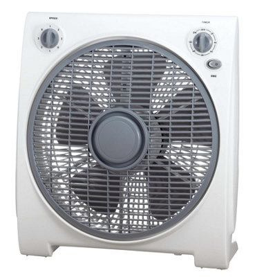 MantraRaj 12" Oscillating Compact Powerful Box Fan 360 Air Circulation ...