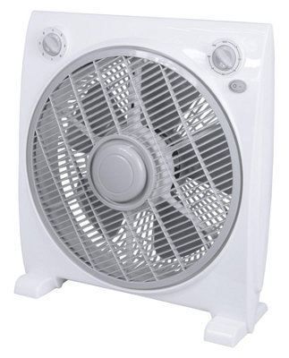 MantraRaj 12" Oscillating Compact Powerful Box Fan 360 Air Circulation ...