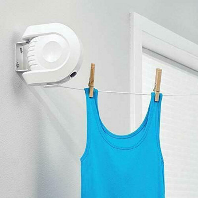 MantraRaj 12M Retractable Clothes Washing Line Automatic Wall Mounted ...