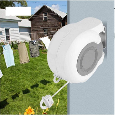 MantraRaj 30 Metre Retractable Washing Line Airer Wall Mount Reel ...