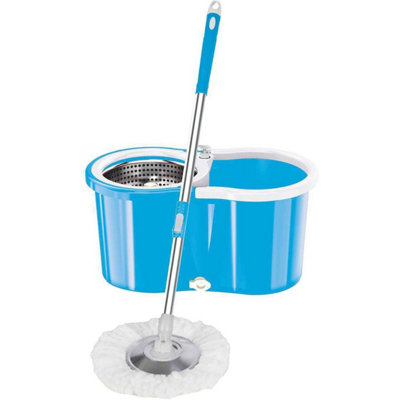 MantraRaj 360 Rotating Spin Floor Mop & Bucket Set with 2 Microfibre ...