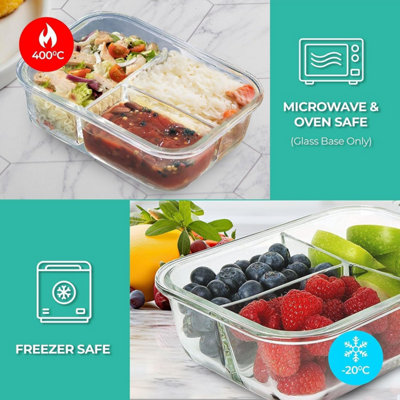 MantraRaj 3Pcs Airtight Glass Food Storage Containers with Lids 3 ...