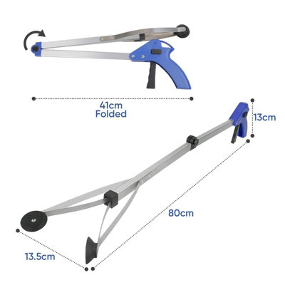 MantraRaj 80cm Long Pick Up Tool Reacher Litter Grabber Helping Hand ...