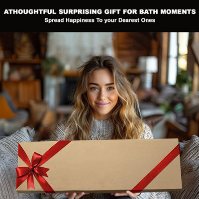 MantraRaj Bamboo Bath Caddy Tray Bridge White Bathtub Tray Rack Tidy ...