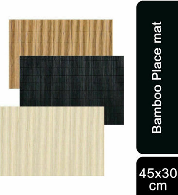 MantraRaj Bamboo Placemats Table Mats Asian Oriental Tableware Wood ...