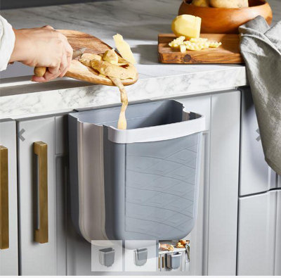 MantraRaj Collapsible Trash Bin Hanging Foldable Dustbin Kitchen Waste ...