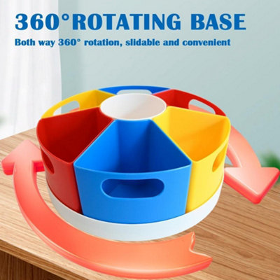 MantraRaj Desk Organiser, 360-Degree Rotating Pen Holder Stand For Desk ...