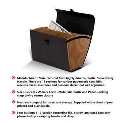 MantraRaj Expanding Document File Organiser Storage A4 File Folder ...