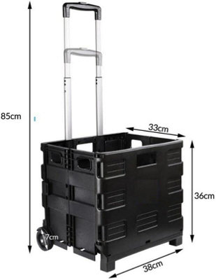 MantraRaj Foldable Shopping Trolley 25 Kg Boot Cart with Wheels Large ...