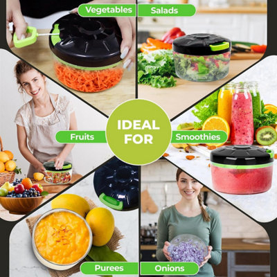 MantraRaj Hand Food Chopper with Pull String, Chopper for Vegetables ...