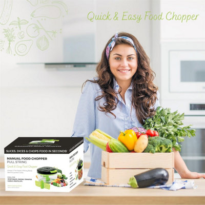 MantraRaj Hand Food Chopper with Pull String, Chopper for Vegetables ...