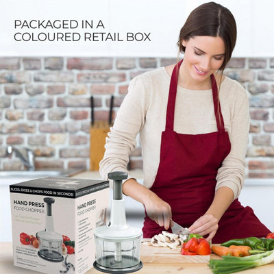 MantraRaj Hand Press Food Chopper Manual Food Processor Lightweight And ...