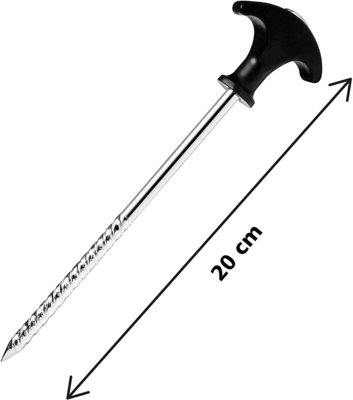 MantraRaj Heavy Duty 10 Pack Spiral Thread Tent Pegs Screw Hooks Ground ...