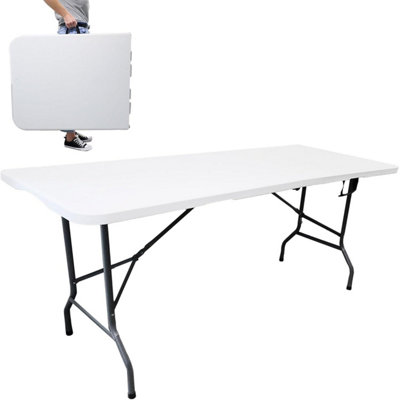 MantraRaj Heavy Duty Folding Table 6ft Indoor Outdoor Garden Catering ...