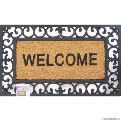 MantraRaj Heavy Duty Non-slip Welcome Doormat PVC Grill Outdoor Coir ...