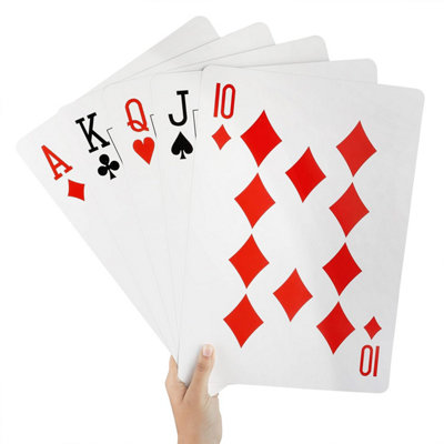 MantraRaj Jumbo A4 Playing Cards Giant 37cm x 26cm Plastic Coated ...