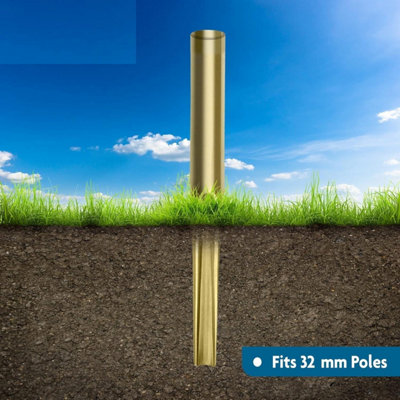 MantraRaj Metal Ground Soil Spike for Garden Clothes Rotary Airer ...