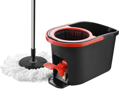 MantraRaj Microfiber Spin Mop and Bucket Set Foot Pedal Rotating Mop ...