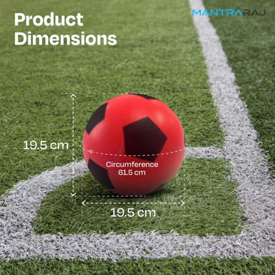 MantraRaj Pack of 2 Red Football 19.5cm Sponge Foam Soccer Ball ...