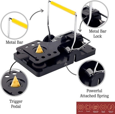 MantraRaj Pack Of 4 Snap Mouse Traps Heavy Duty Rat Catcher Rodent Mice ...