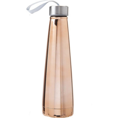 MantraRaj Rose Gold Conical Thermal Flask 450ml Shiny Stainless Steel ...