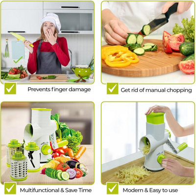 MantraRaj Rotary Cheese Grater Vegetable Slicer with Three Grater Drums ...