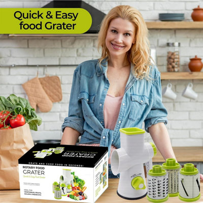 MantraRaj Rotary Cheese Grater Vegetable Slicer with Three Grater Drums ...