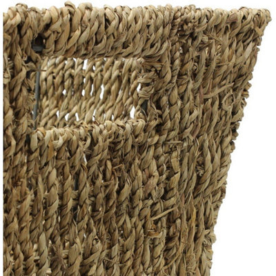 MantraRaj Seagrass rectangular storage basket Shelf Storage Hamper ...