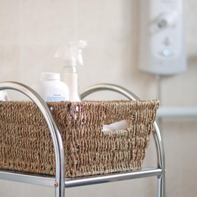 MantraRaj Seagrass rectangular storage basket Shelf Storage Hamper ...