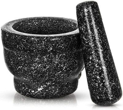 Mantraraj Solid and Durable Granite Pestle & Mortar Set Natural Honed ...