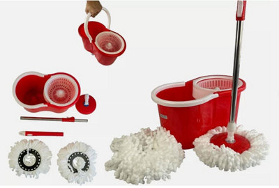 MantraRaj Spin Floor Mop and Bucket Set With 2 Super Absorbent ...