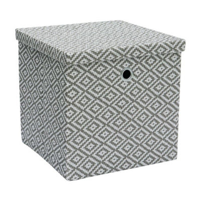 MantraRaj Square Storage Box Argyle Foldable Paper Collapsible Cubes ...