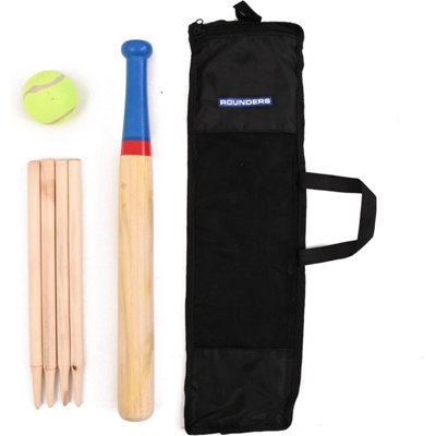 MantraRaj Wooden Rounder Set With Mesh Carry Bag Outdoor Garden Games ...