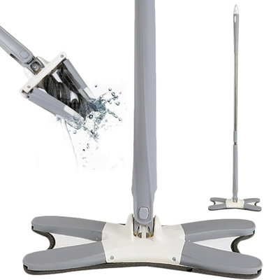 MantraRaj X-Type Floor Mop Flat Mop X Type Microfiber Mop Easy To ...