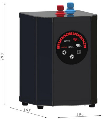 Manual 2.4L Instant Heated Hot Water Tank 1.5kw for Boiling Hot Water Taps