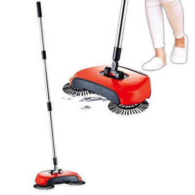 Manual Floor Sweeper Twin Rotating Spin-Sweepers