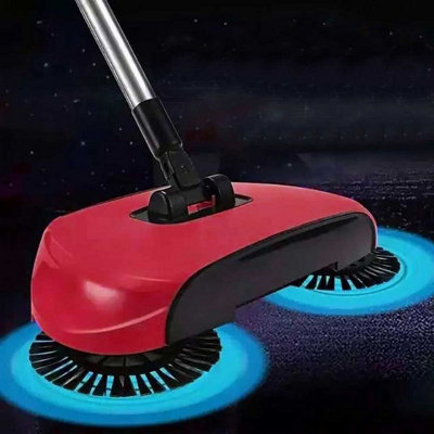 Manual Floor Sweeper Twin Rotating Spin-Sweepers