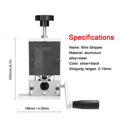Manual Hand Crank Wire Stripping Machine with Aluminum Alloy Frame for ...