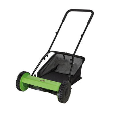 Manual Hand Push Lawn Mower, 40.5cm Cutting Width, 4-Stage Height ...