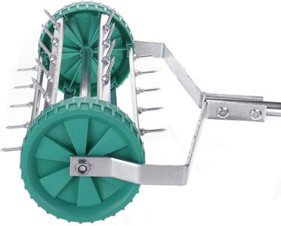 Manual Handheld Rotary Roller Garden Lawn Backyard Spike Soil Aerator ...