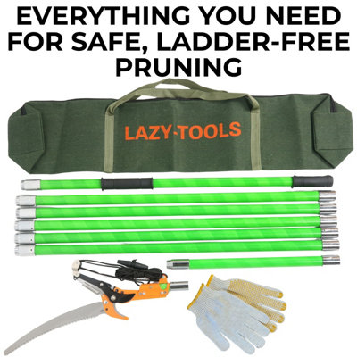 Manual Pole Saw Tree Pruner - 9M/30FT - Long Reach Pruning Saw with ...